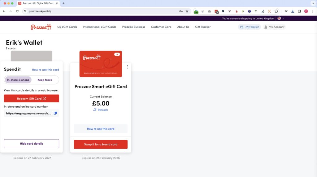 Prezzee implementation - Giftomatic